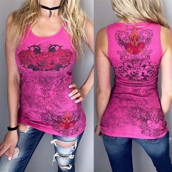 Vocal | Tops | Vocal Ribbed Thermal Embellished Graphic Tank Top | Poshmark